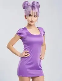 Bulma Purple Dress Face Swap