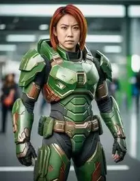 Free Female Doom Slayer Cosplay Face Swap