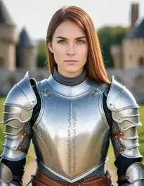 Female Knight Armor Face Swap Buy Stock Photo