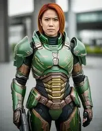 Free Female Doom Slayer Cosplay Face Swap