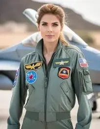 Female Top Gun Outfit Face Swap