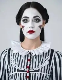Mime Halloween Costume Woman Face Swap