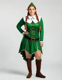 Free Plus Size Elf Costume Woman Face Swap