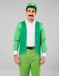 Luigi Fancy Dress Man Face Swap