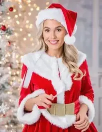Traditional Mrs Claus Outfit Face Swap
