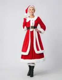 Traditional Mrs Claus Outfit Face Swap