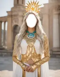 Sun Goddess Cosplay Fancy Dress Face Swap