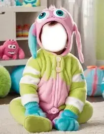 Monsters Inc Newborn Fancy Dress Face Swap
