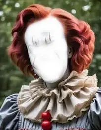 Free Female Pennywise Cosplay Fancy Dress Face Swap