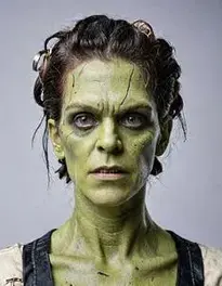 Female Frankenstein Face Swap