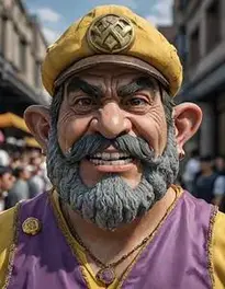 Wario Costume For Man Face Swap