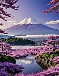 Free Mount Fuji Purple Wallpaper Add Your Photos