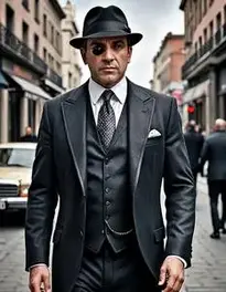 Mafia Costume For Man Face Swap