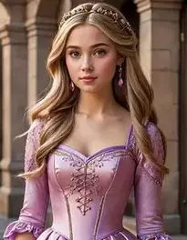 Rapunzel Pink Dress Face Swap