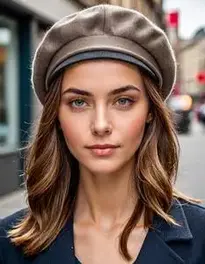 Beret Cap For Woman Face Swap