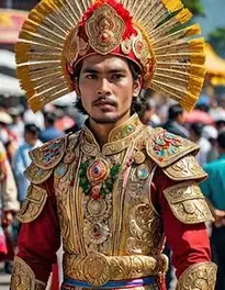Free Simple Sinulog Costume For Male Face Swap