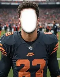 Football Player Halloween Costume Man Face Swap