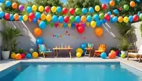 Free Pool Party Backdrop Wallpaper Add Your Photos