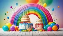 Free Rainbow Birthday Wallpaper Add Your Photos