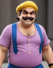 Wario Costume Man Face Swap