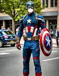 Captain America Scale Suit Face Swap