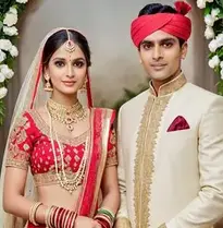 Indian Wedding Bride And Groom Dress Face Swap