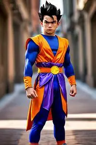 Gohan Superhero Outfit Face Swap