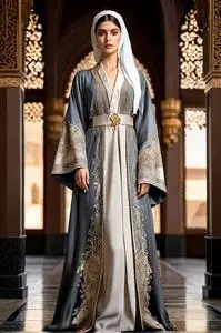 Luxury Open Abaya Face Swap