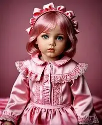 Free Pink Baby Doll Costume Woman Face Swap