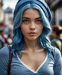 Smurf Woman Face Swap