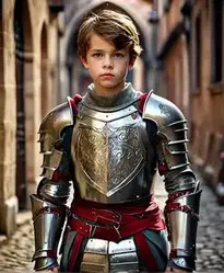 Knight Armor Costume Boy Face Swap