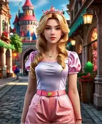 Free Princess Peach Casual Outfit Face Swap
