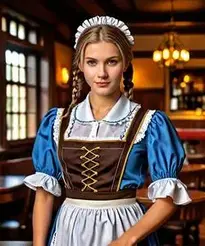 Bavarian Tavern Maid Costume Face Swap