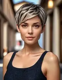 Free Female Middle Aged Pixie Cut Hairstyle Face Swap