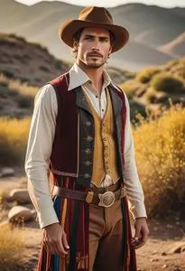 Western Outfit Man Costume Face Swap