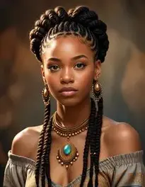 Afro Braids The Front Face Swap