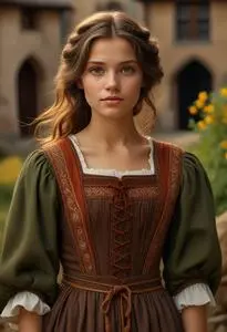 Medieval Peasant Gown Face Swap