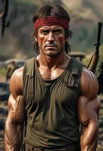 Rambo Outfit Face Swap