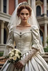 Haunted Mansion Bride Costume Face Swap