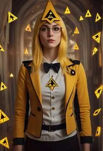 Free Female Bill Cipher Cosplay Fancy Dress Face Swap