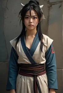 Inosuke Cosplay Woman Face Swap