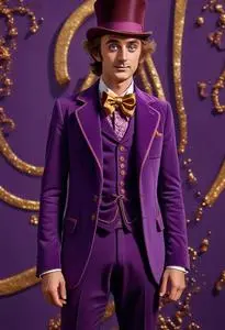 Willy Wonka Purple Suit Face Swap
