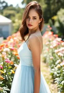 Free Pale Blue Prom Dress Face Swap