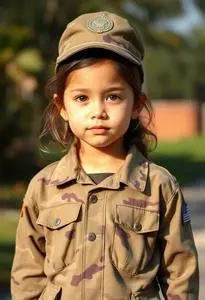 Army Soldier Costume Girl Face Swap