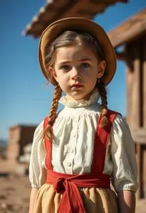Girl Colonial Costume Face Swap