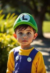 Waluigi Costume Girl Face Swap