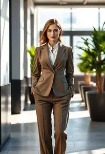 Woman Lounge Suit Dress Code Face Swap