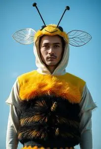 Adult Male Bee Costume Face Swap