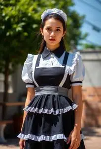 Classic Maid Outfit Costume Face Swap