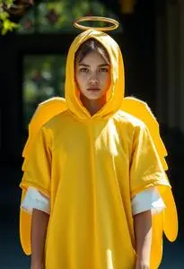 Yellow Angel Costume Face Swap